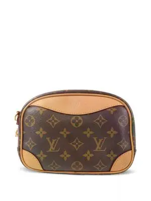 LOUIS VUITTON Monogram Deauville Shoulder Bag - Brown
