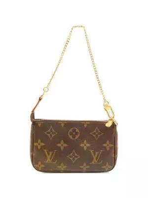 LOUIS VUITTON Mini Monogram Pochette Shoulder Bag - Brown