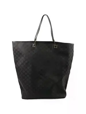 Gucci Gg Canvas Tote Bag - Black