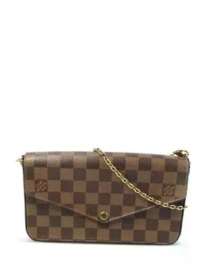 LOUIS VUITTON Félicie Damier Shoulder Bag - Brown