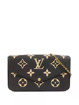 LOUIS VUITTON Félicie Pochette Monogram Clutch Bag - Black