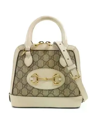 Gucci Horsebit 1955 Gg Shoulder Bag - Neutrals