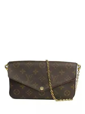 LOUIS VUITTON Pochette Felicie Monogram Canvas Shoulder Bag - Brown