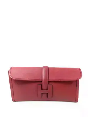 Hermès Jige Elan Clutch Bag - Red