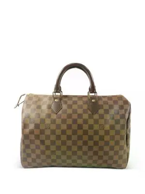 LOUIS VUITTON Damier Ebene Speedy 35 Handbag