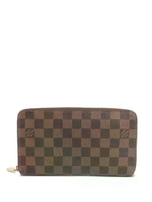 LOUIS VUITTON Damier Zippy Organizer Wallet - Brown