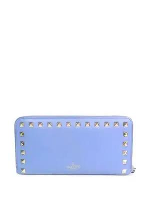 Valentino Garavani Rockstud Leather Wallet - Blue