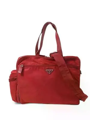 Prada Tessuto Shoulder Bag - Red