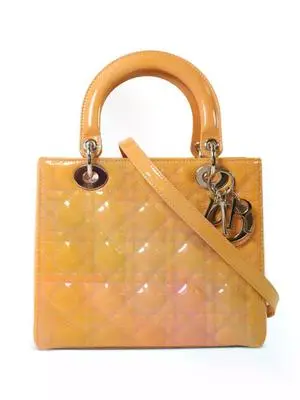 Dior Lady Tote Bag - Yellow