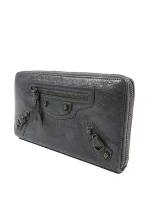 Balenciaga Stud-embellished Leather Wallet