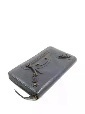 Balenciaga Stud-embellished Leather Wallet