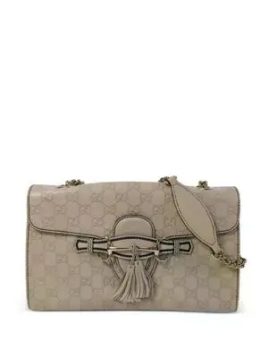 Gucci Emily Gg Chain Shoulder Bag - Neutrals
