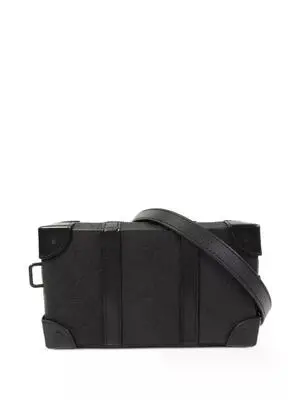 LOUIS VUITTON Monogram Taurillon Soft Trunk Shoulder Bag - Black