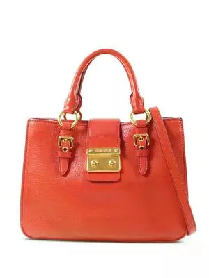 Miu Miu Buckled Leather Shoulder Bag