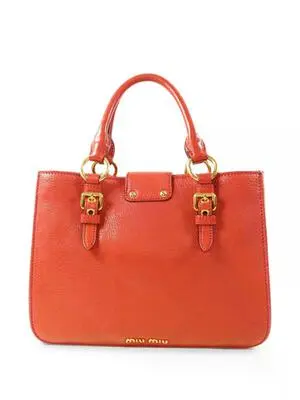 Miu Miu Buckled Leather Shoulder Bag