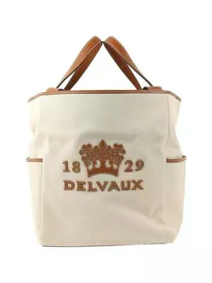 Delvaux Two-way Canvas Tote Bag