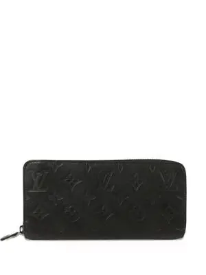 LOUIS VUITTON Monogram Shadow Debossed-pattern Wallet - Black