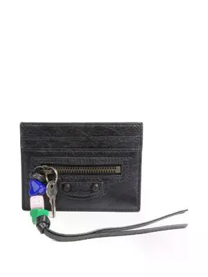 Balenciaga City Leather Card Holder - Black
