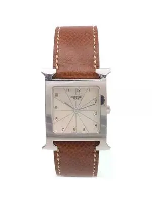 Hermès Square Case 26mm Stainless Steel Watch With Dial - Grey