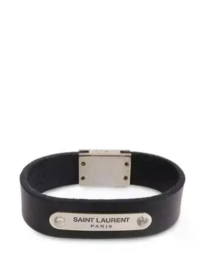 Saint Laurent Logo Plaque Bracelet