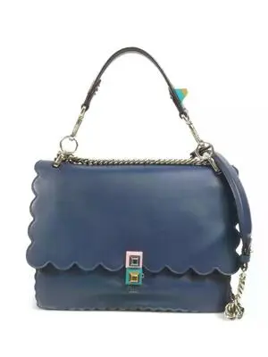 Fendi Kan I Scalloped Tote Bag - Blue