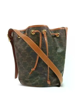 Celine Triomphe Canvas Shoulder Bag - Brown