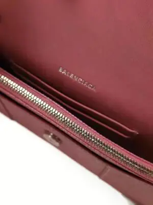 Balenciaga Mini Hourglass B Logo Chain Wallet