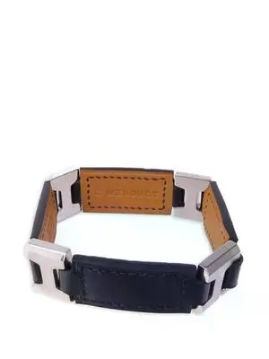 Hermès Leather H Link Bracelet - Silver
