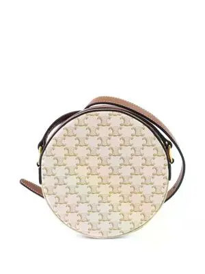 Celine Triomphe Canvas Round Shoulder Bag - Neutrals