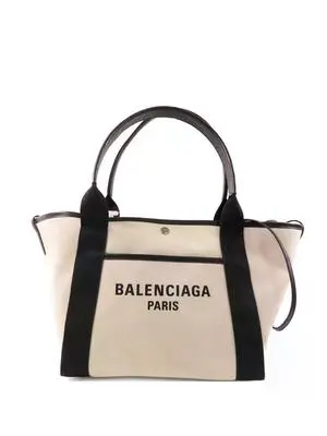 Balenciaga Biarritz Logo Print Tote Bag