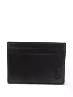 Saint Laurent Tiny Cassandra Card Case - Black