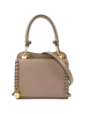 See By Chloé Whipstitch Leather Shoulder Bag - Grey
