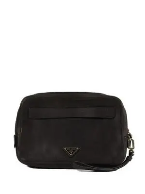 Prada Leather Clutch Bag - Black