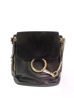 Chloé Faye Ring-detail Backpack - Black