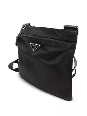 Prada Enamel Triangle Logo Shoulder Bag