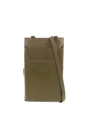 Bottega Veneta Perforated Leather Phone Bag - Green