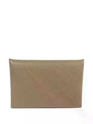 Hermès 2023 Calvi Epsom Card Holder - Neutrals