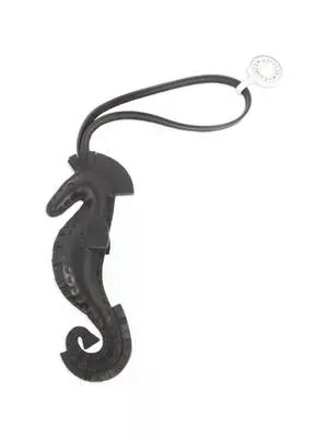 Hermès Agneau Milo Seahorse Charm - Black