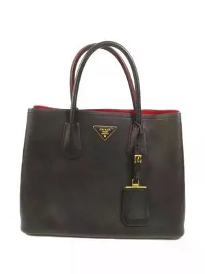 Prada Double Leather Tote Bag