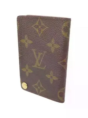 LOUIS VUITTON Porte Cartes Credit Pression Monogram Canvas Card Holder - Brown