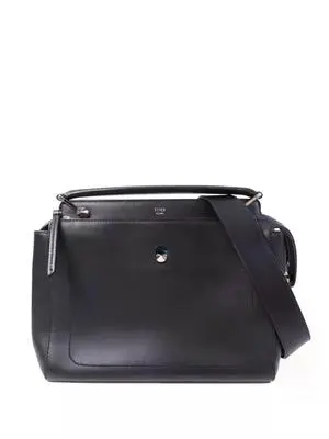 Fendi Dotcom Calfskin Shoulder Bag - Black