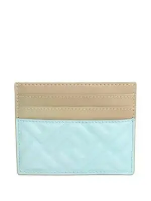 Fendi Ff Embossed Card Holder - Blue