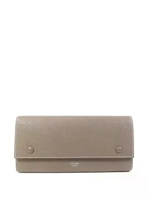 Celine Grained Leather Long Wallet - Grey