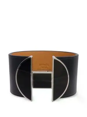 Hermès Manchette Leather Bracelet - Silver