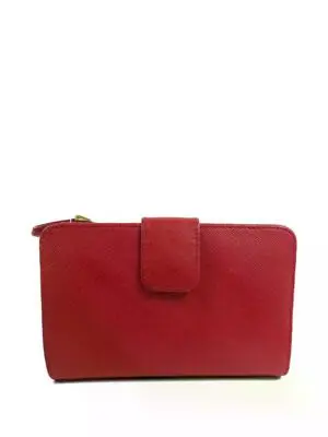 Prada Saffiano Leather Wallet - Red