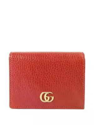 Gucci Gg Marmont Leather Wallet - Red