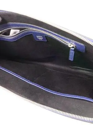 Mcm Grained Leather Clutch Bag