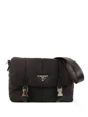 Prada Tessuto Bomber Shoulder Bag - Black