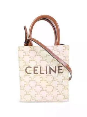 Celine Triomphe Canvas Cabas Tote Bag - Brown