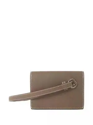 Hermès Kelly Pocket Slim Wallet In Grey Grained Leather
